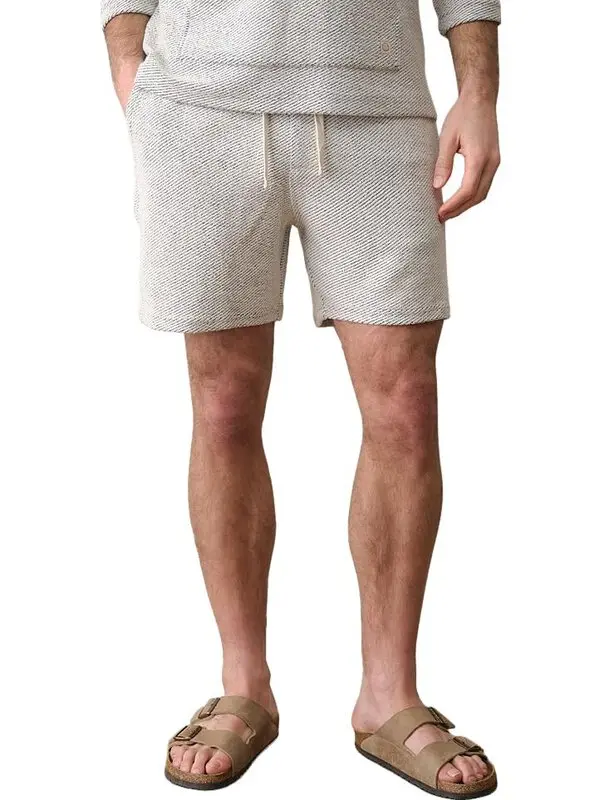 Marine Layer Portola 6" Beach Shorts - White/navy