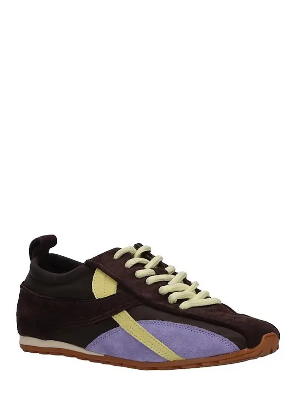 ALOHAS Tb.304 Nylon And Leather Sneakers - Brown Stone