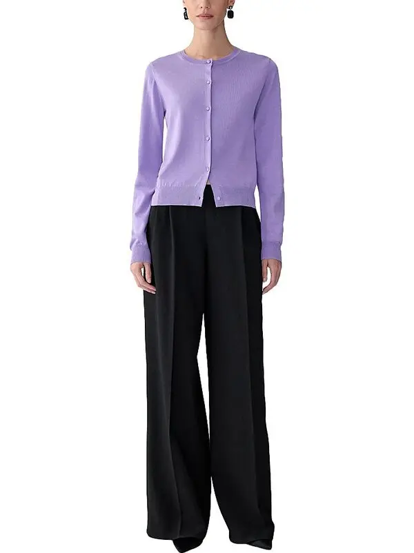 Carolina Herrera Button Front Cardigan - Violeta