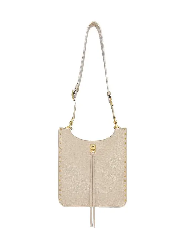 Rebecca Minkoff Darren Medium Leather Feed Bag - Stone