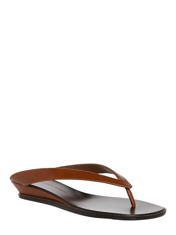 GIUSEPPE ZANOTTI Nour 25 Demi Wedge Thong Sandals - Cuoio
