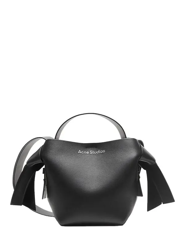 Acne Studios Musubi Mini R Leather Shoulder Bag - Black