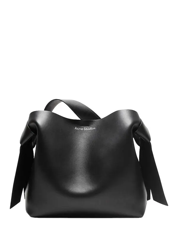 Acne Studios Musubi Midi New R Leather Tote Bag - Black
