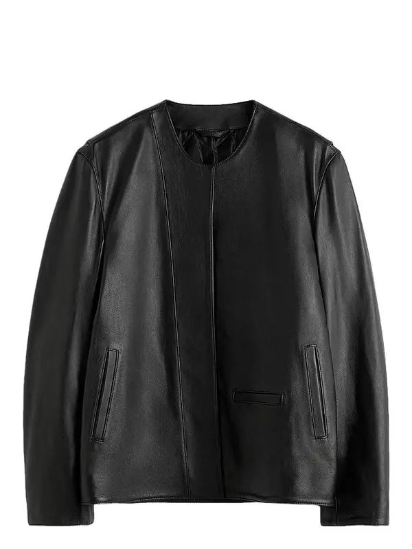 TOTEME Leather Biker Jacket - Black