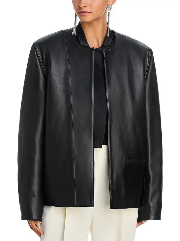 TOTEME Minimalist Biker Jacket - Black