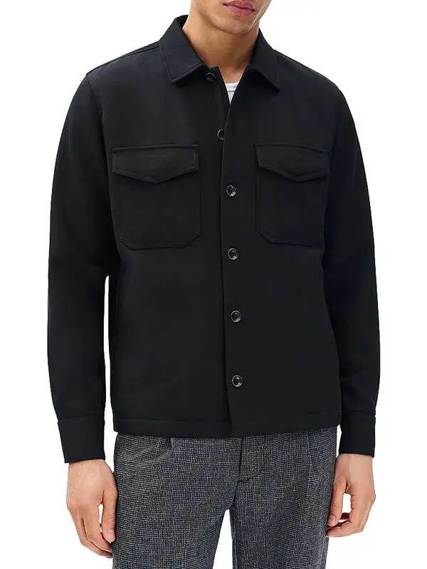 Rag & Bone Hyde Italian Wool Blend Shirt Jacket - Black