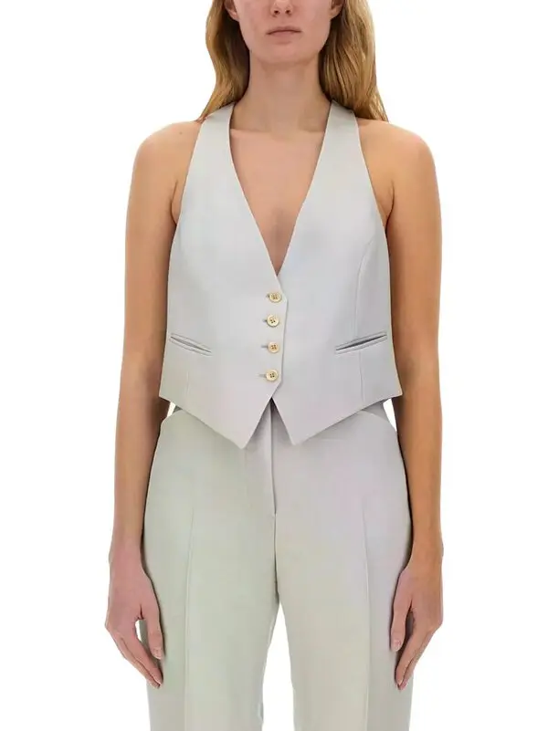 TOM FORD Barathea Silk Gilet - Grey