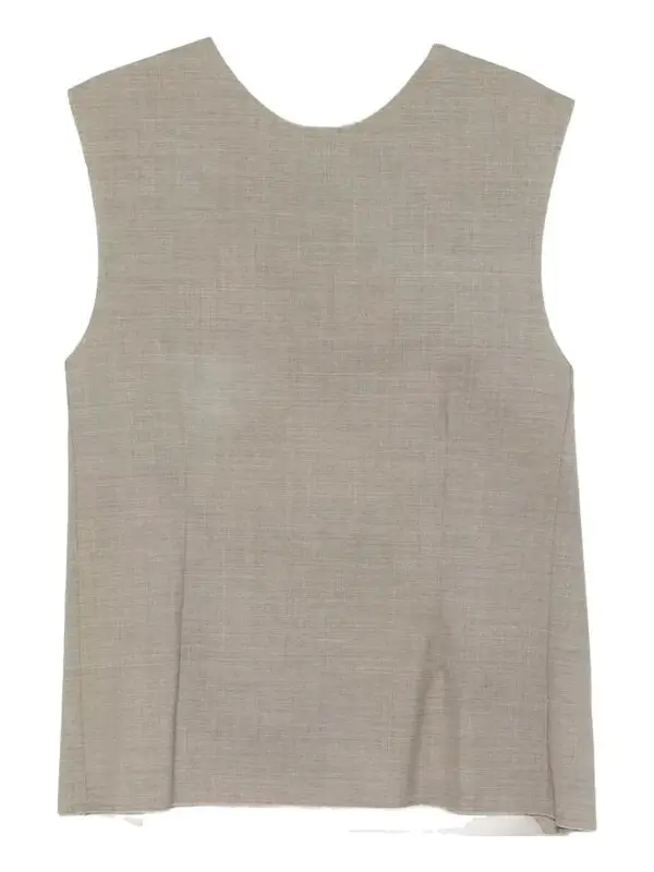 SONIA CARRASCO Raw-hem Vest - Grey