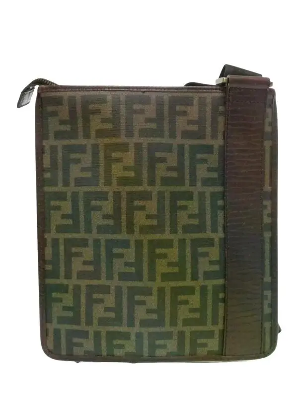 Fendi Zucca Coated Canvas Crossbody Bag - Brown