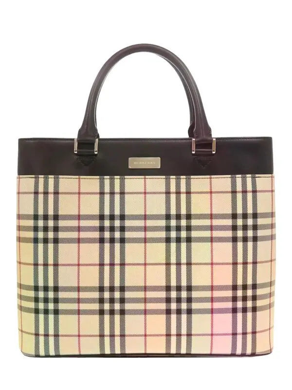 Burberry House Check Canvas Handbag - Neutrals