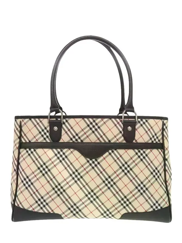 Burberry Nova Check Canvas Tote Bag - Neutrals