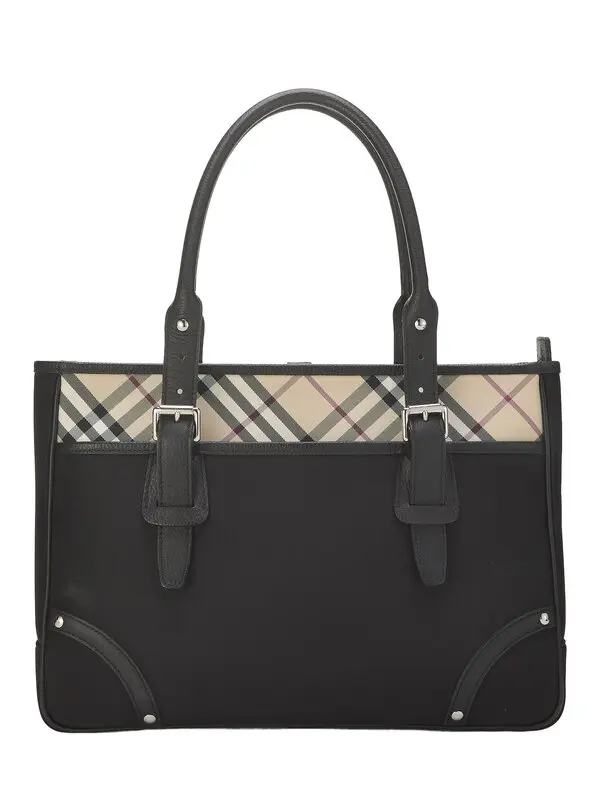 Burberry House Check Zip Tote - Black
