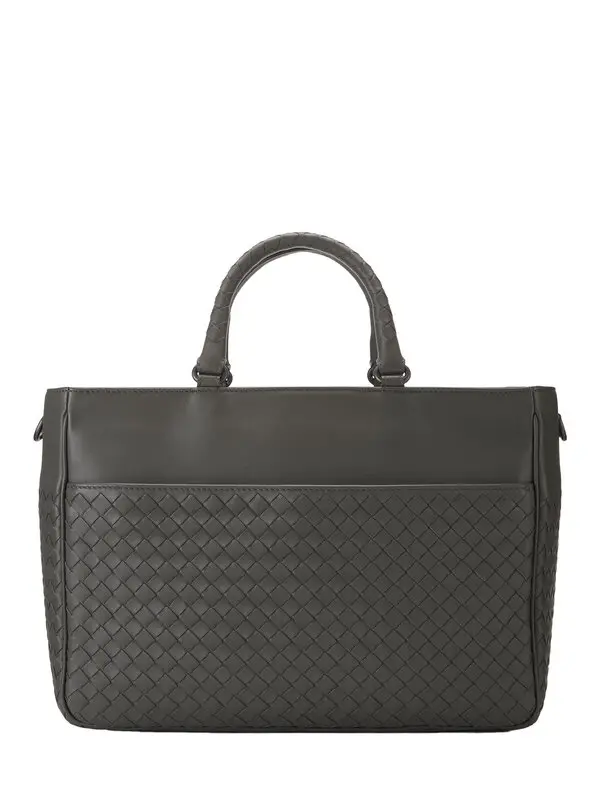Bottega Veneta Intrecciato Convertible Handbag - Grey