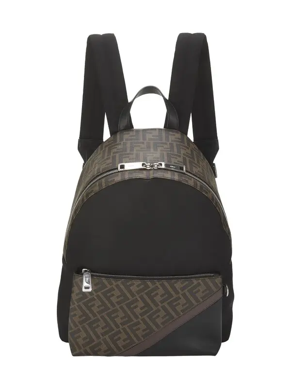 Fendi Zucca Coated Canvas Backpack - Black