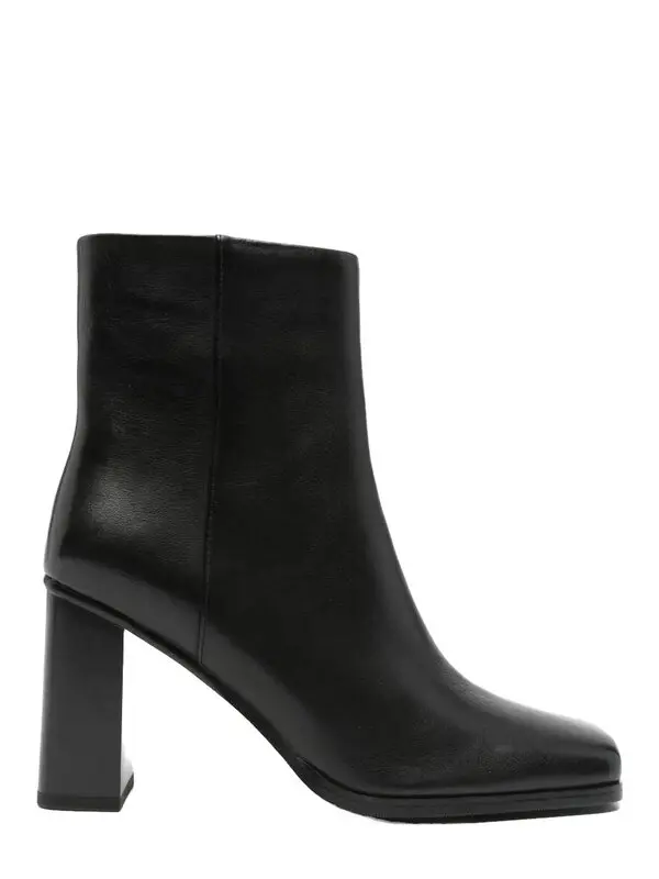 LINDA BAUMANN Square-toe Ankle Boots - Black