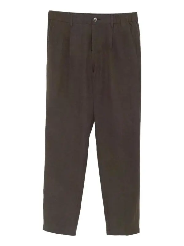 Herno Tailored Trousers With Elasticated Waistband - Brown