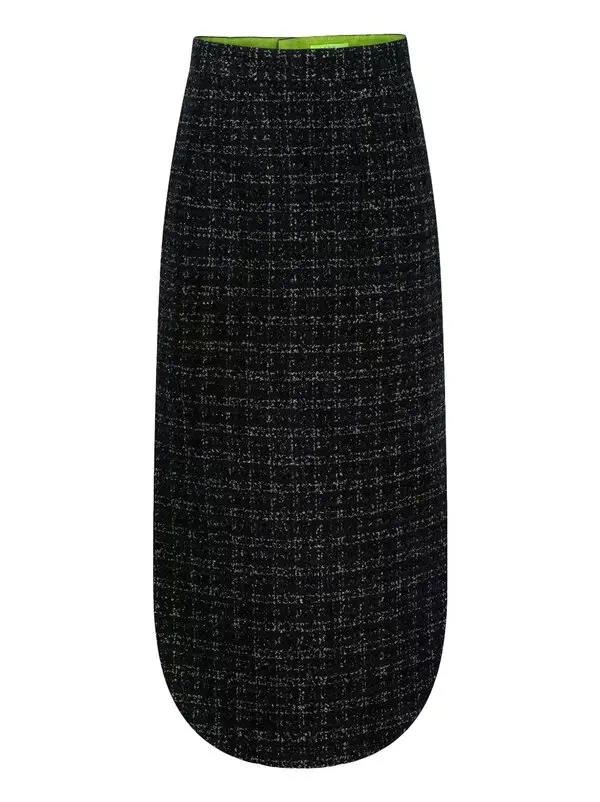 Shanghai Tang Tweed Boucle Skirt - Black