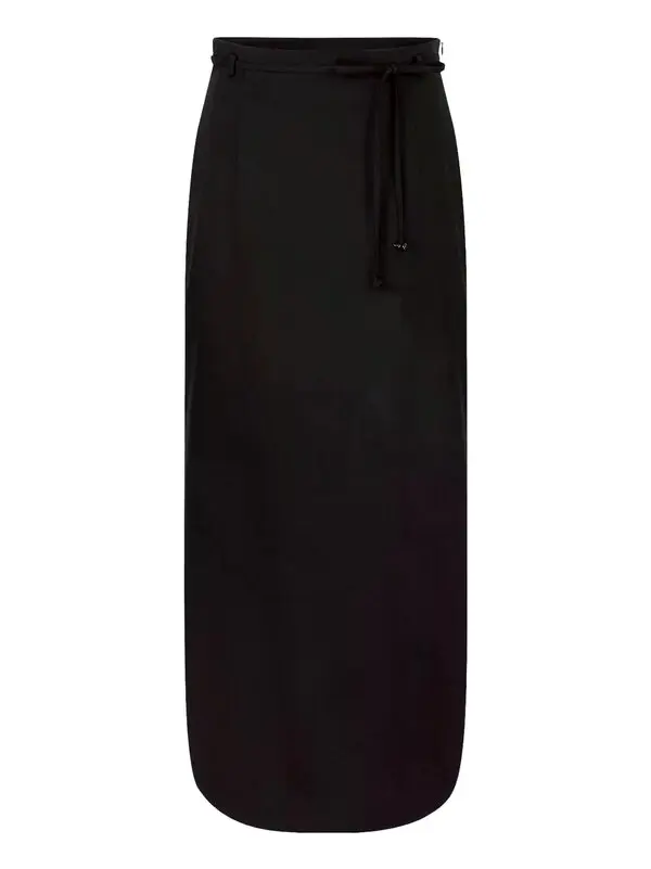 Shanghai Tang X Chen Midi Skirt - Black