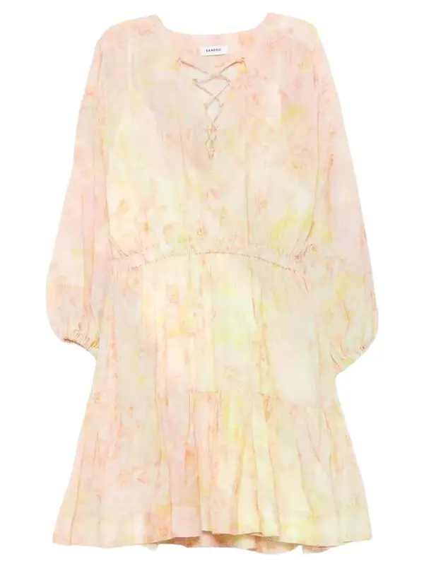 Sandro Provenza Floral Mini Dress - Pink