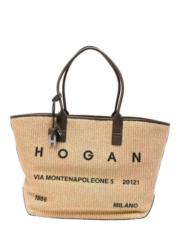 Hogan Logo-embellished Medium Tote Bag - Neutrals