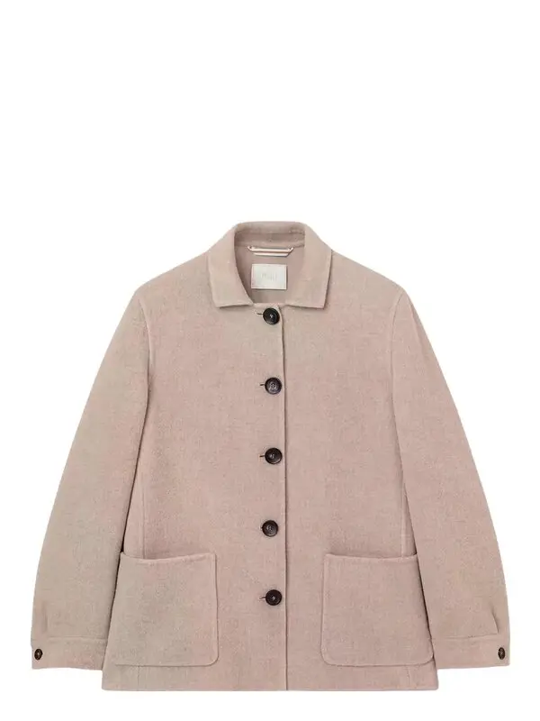 Fedeli Button Jacket With Patch Pockets - Neutrals