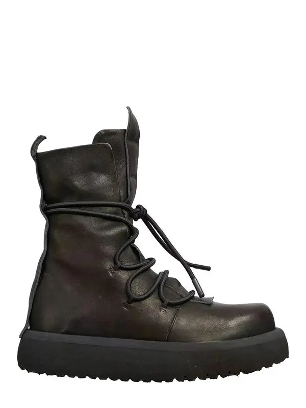 PURO Leather Lace-up Boots - Black