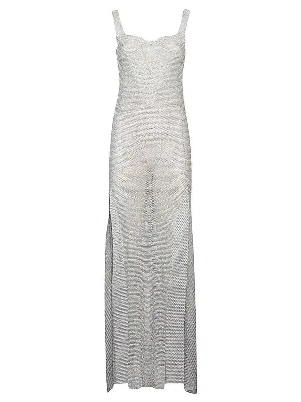 SANTA BRANDS Sleeveless Long Dress - Silver