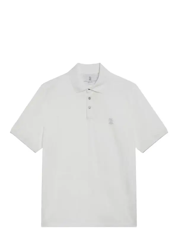 Brunello Cucinelli Button Polo T-shirt - White