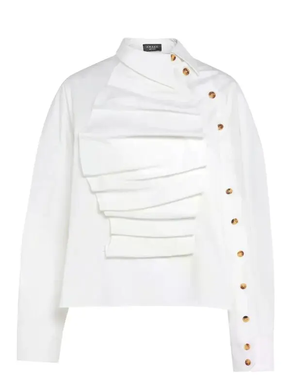 A.W.A.K.E. Mode Button-embellished Blouse - White