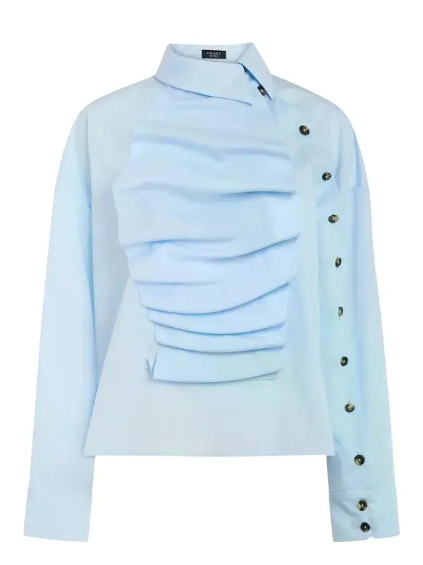 A.W.A.K.E. Mode Button-embellished Blouse - Blue
