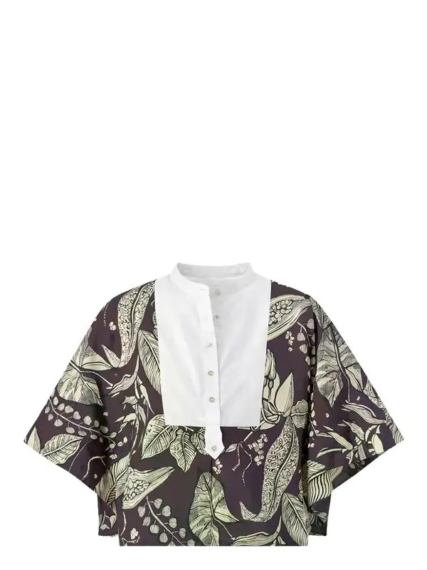 PSOPHIA Floral-print Shirt - Brown