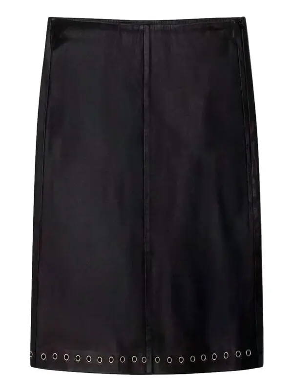 Gimaguas Eyelet Trim Midi Skirt - Black