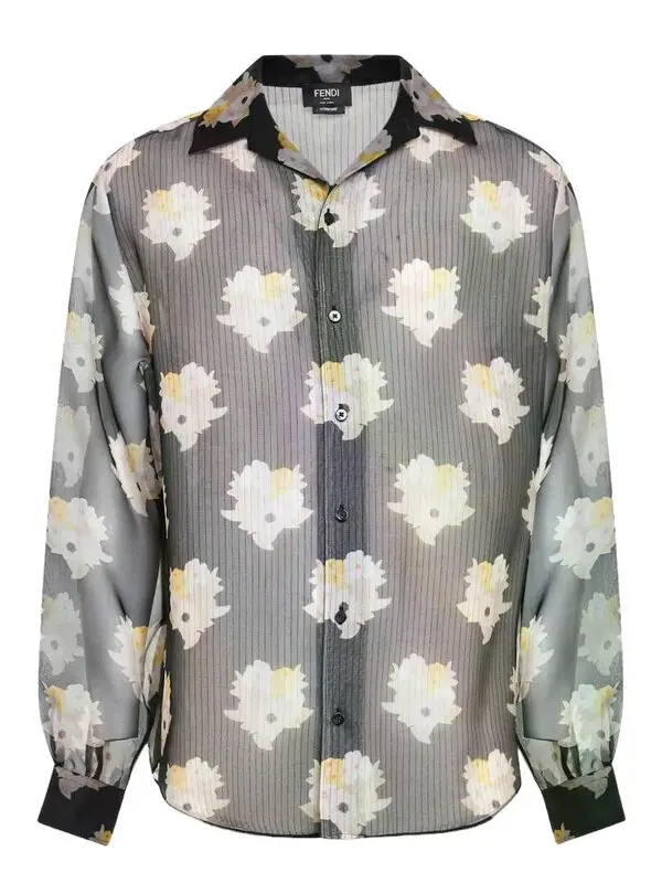 Fendi Organza Shirt - Grey