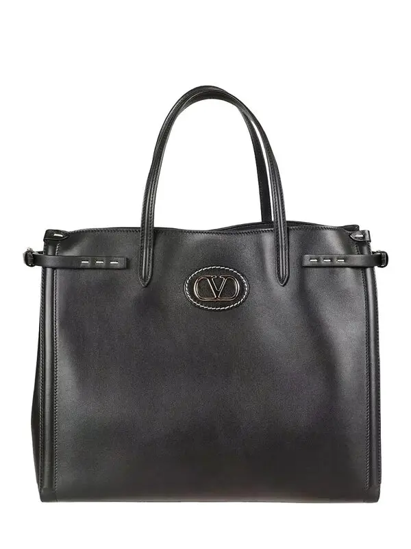 Valentino Garavani Antibes Leather Tote Bag - Black