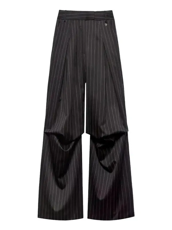 ANIYE BY Miriam Pinstripe Baggy Trousers - Black