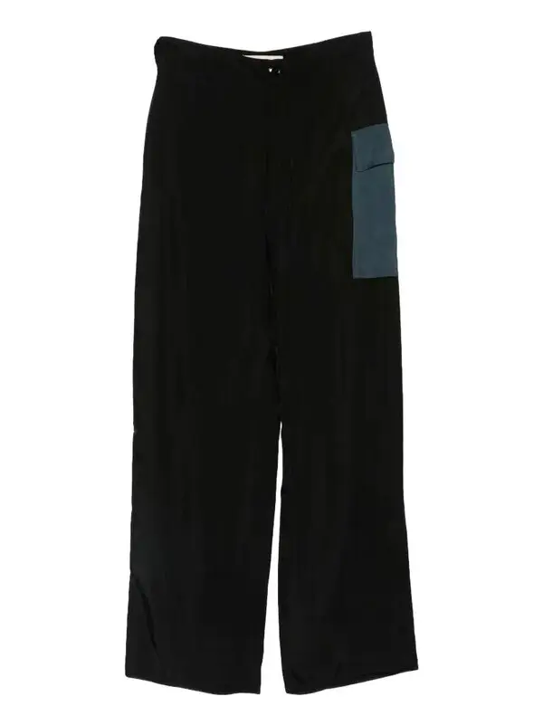 Marni Patch Pocket Wide Leg Trousers - Black
