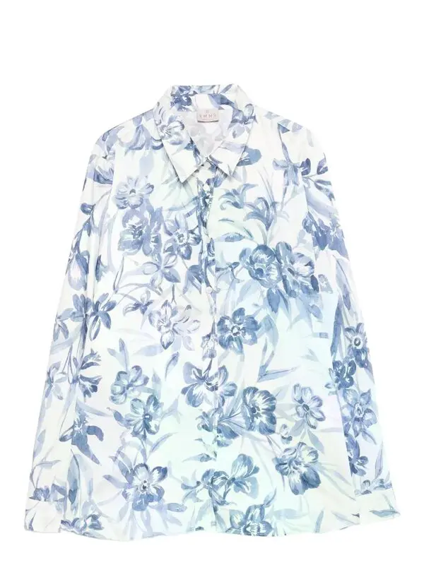 Marella Floral Print Shirt - Blue