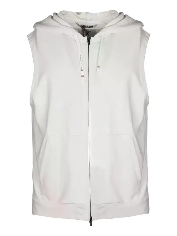 KIRED Hooded Sleeveless Gilet - White