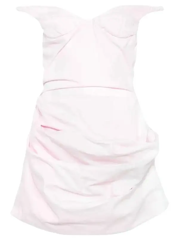 Magda Butrym Off-shoulder Ruched Mini Dress - Pink