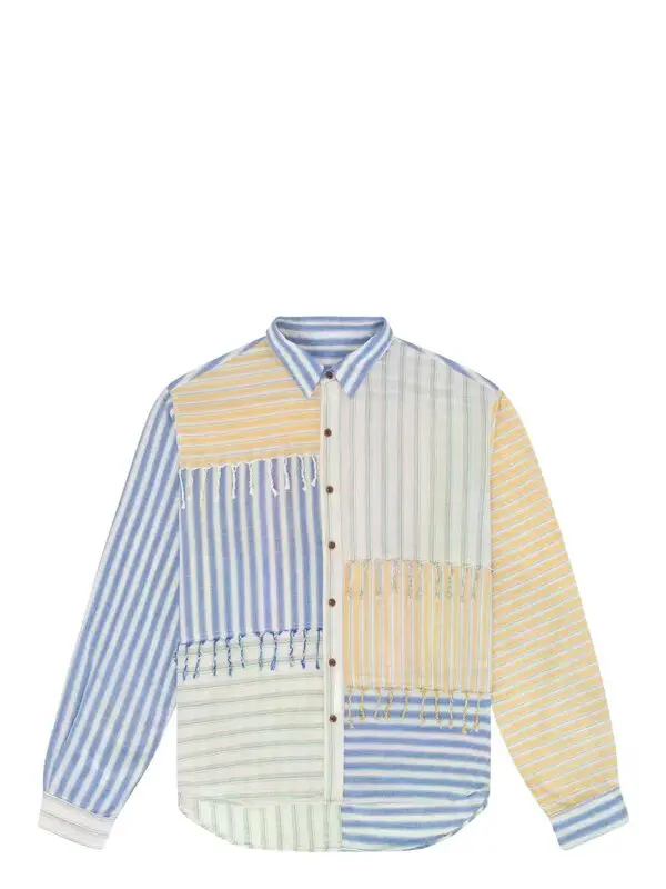 DENIM TEARS Flannel Stripe Shirt - Blue