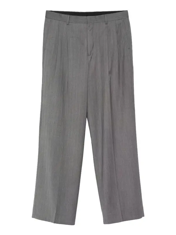 SUNFLOWER Pinstripe Tailored Trousers - Grey