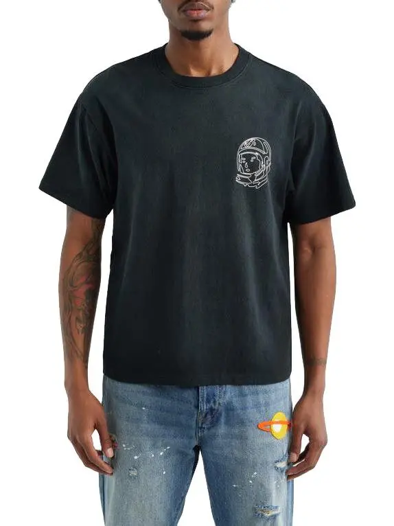 BILLIONAIRE BOYS CLUB Bb Faded Helmet Cotton Graphic T-shirt - Black