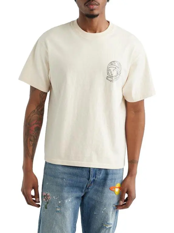 BILLIONAIRE BOYS CLUB Bb Faded Helmet Cotton Graphic T-shirt - Ecru