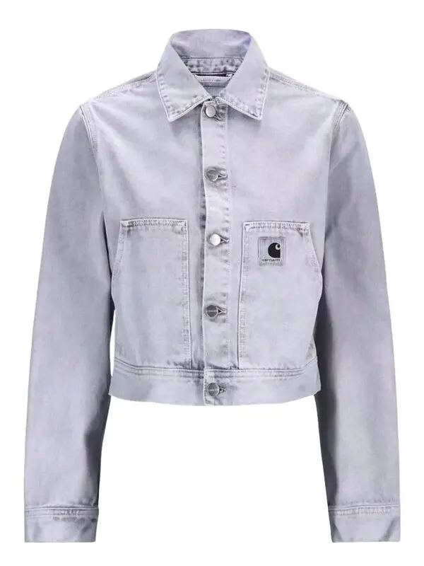 Carhartt Work In Progress Arca Buttoned Denim Jacket - Grey