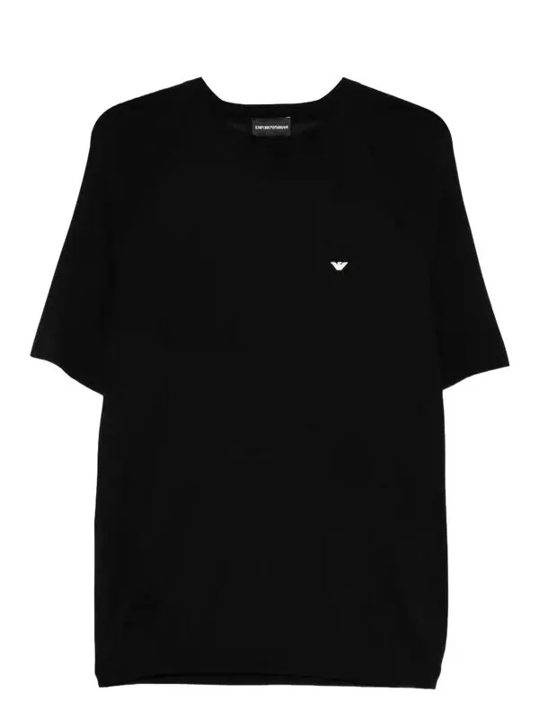 Emporio Armani Logo Short-sleeve T-shirt - Black