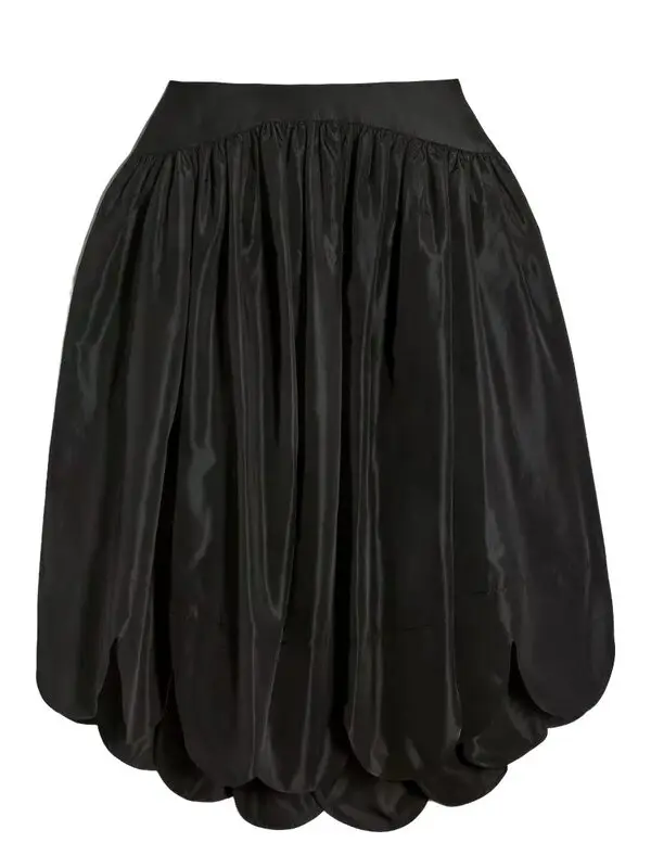 Simone Rocha Petal Hem Basque Midi Skirt - Black
