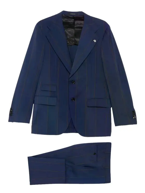 GABRIELE PASINI Single-breasted Pinstripe Suit - Blue