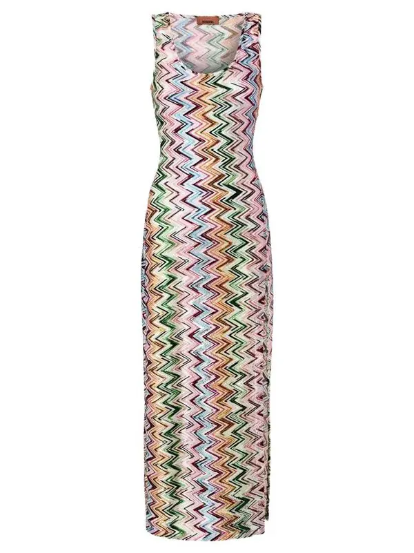 Missoni Zigzag-patterned Maxi Dress - Pink
