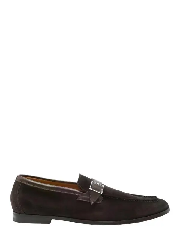 DOUCAL'S Buckle-strap Loafers - Brown