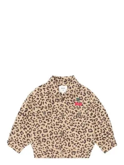 HUXBABY Leopard Print Denim Jacket - Animal